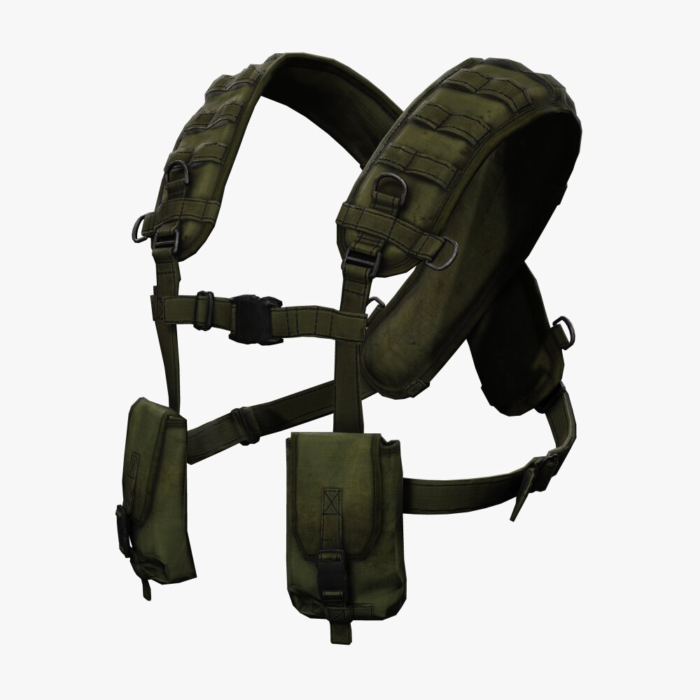 Survivalist Combat – Game Ready Chest Vest 3D model - Download Armor on ...