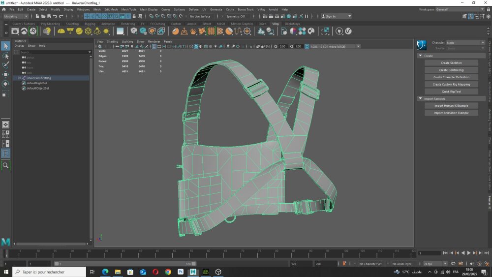 Black Tactical Harness – Realistic 3D Combat Gear 3D model - Download ...