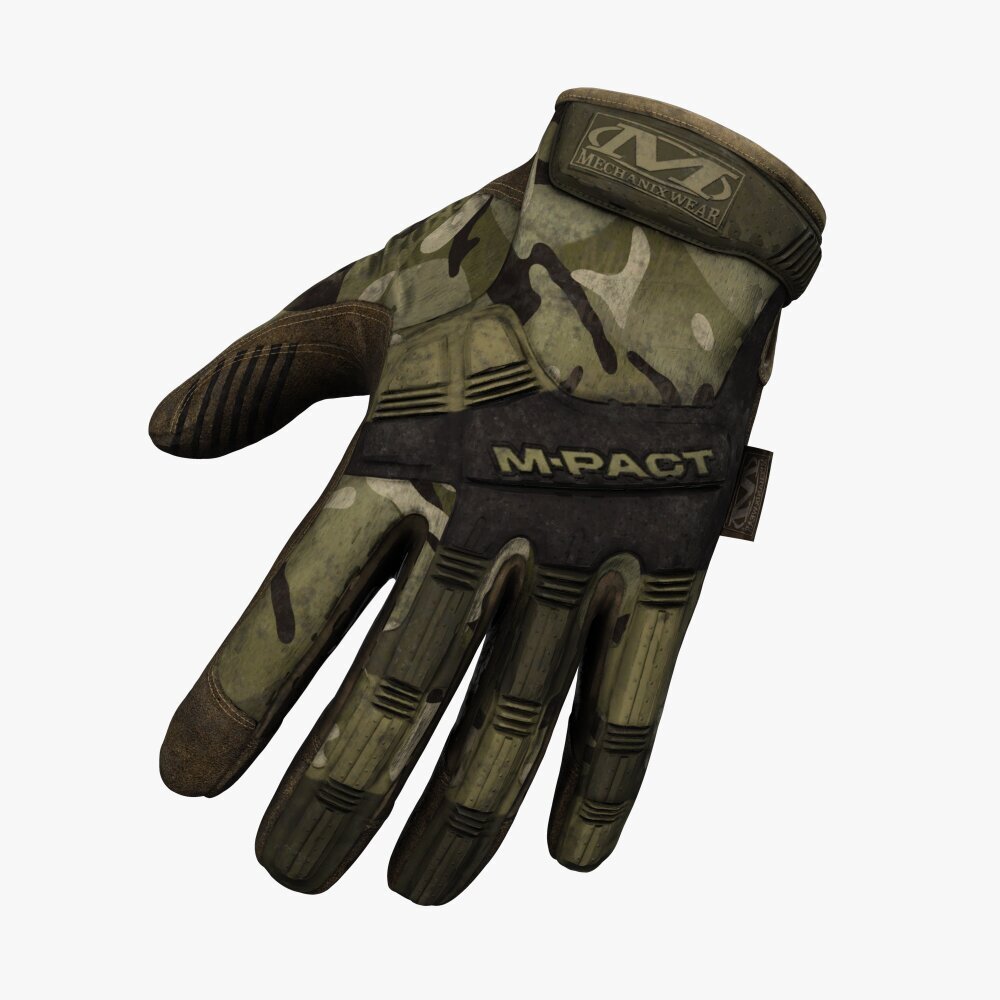 Military Gloves with Armor Padding – Pbr Textures 3D model - Download ...