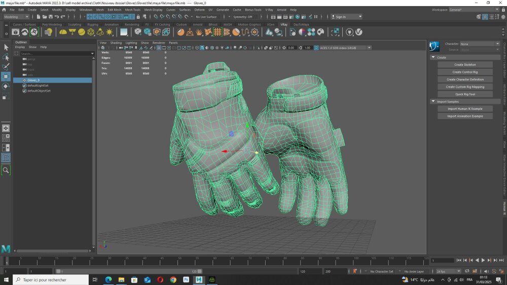 Military Gloves with Armor Padding – Pbr Textures 3D model - Download ...
