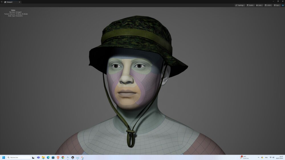 Military Bucket Hat – Woodland Camo Style 3D model - Download Hats on ...