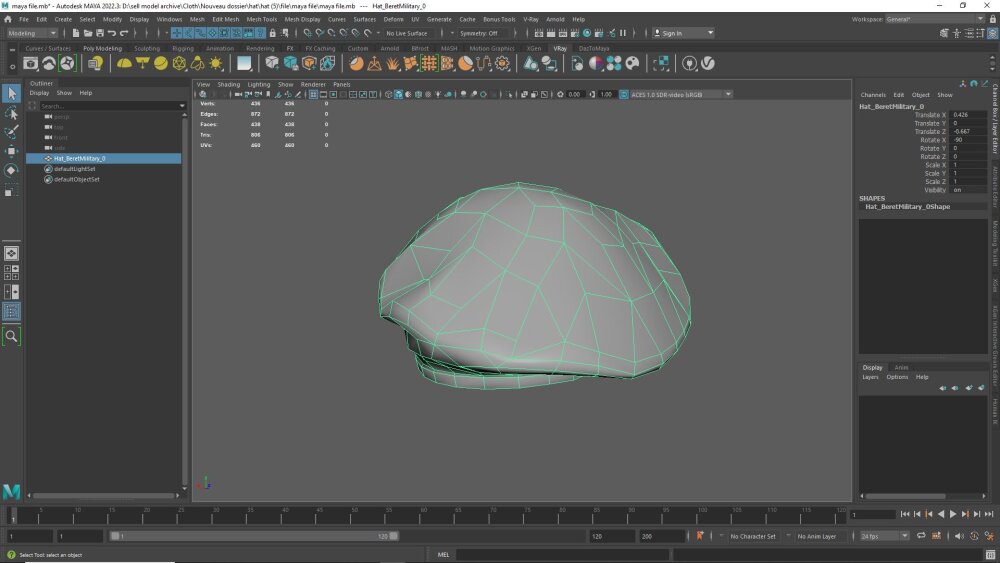 Red Military Beret – Game Ready Model 3D model - Download Hats on ...