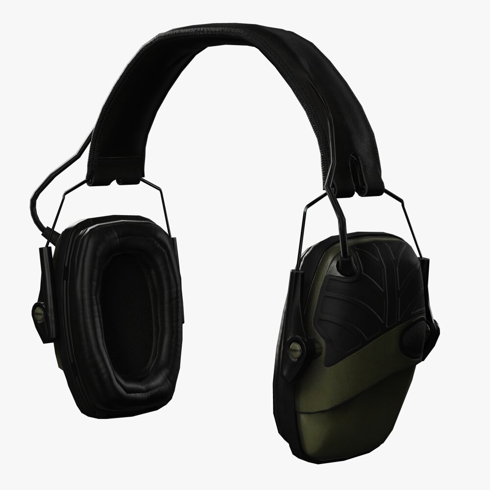 Tactical Over – Ear Hearing Protection Headset 3D model - Download ...