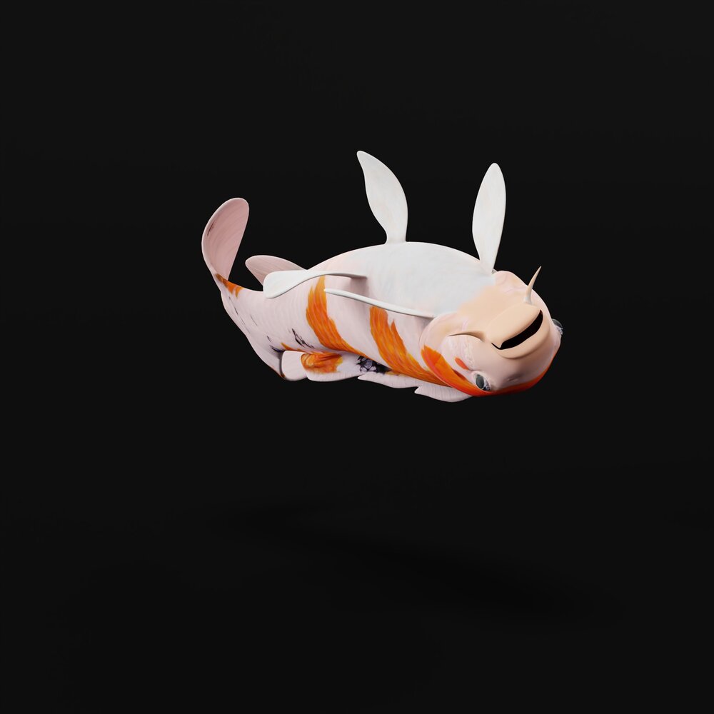Nishikigoi Koi Fish Low poly 3D model - Download Fish on 3DModels.org