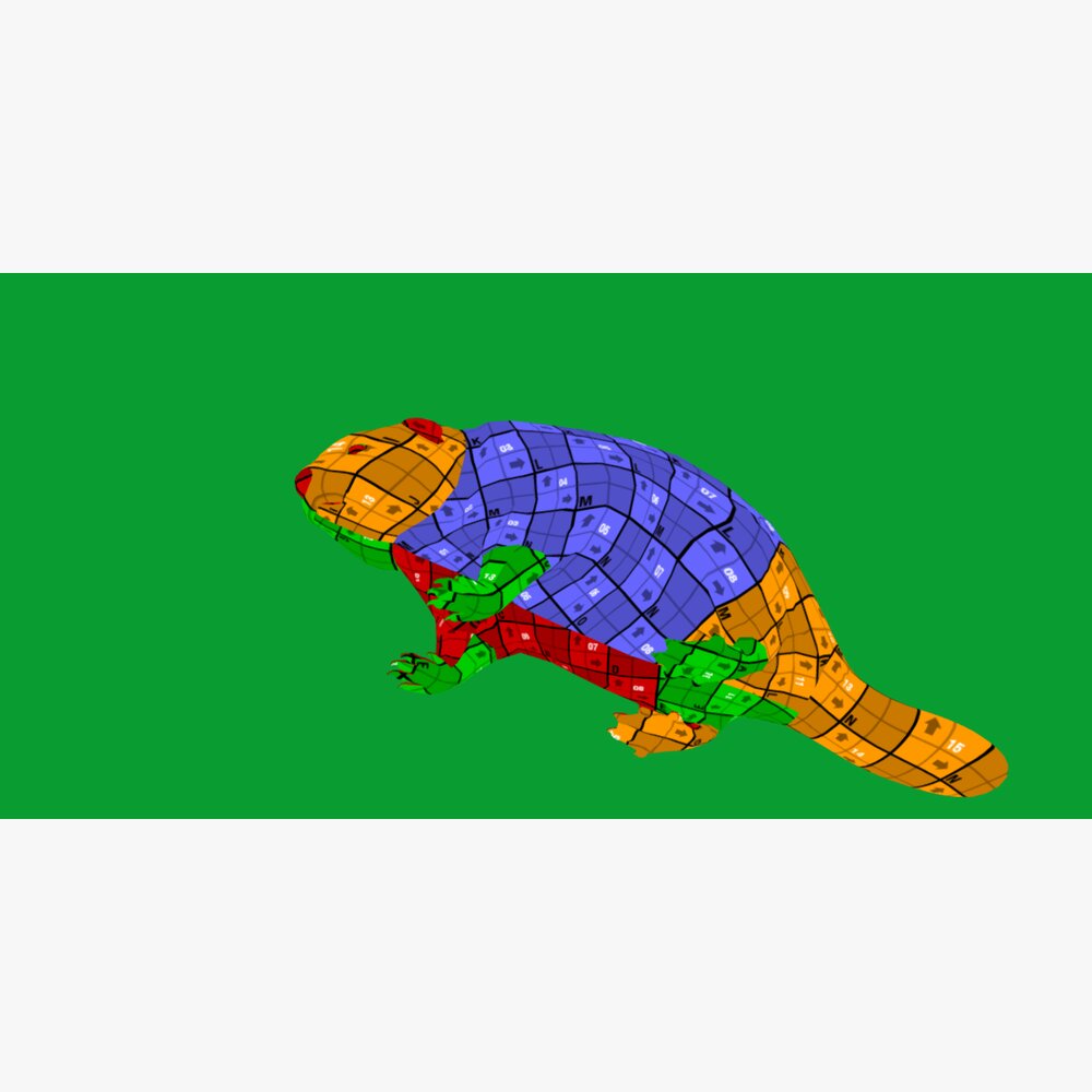 North American Beaver Low-poly 3D model - Download Mammals on 3DModels.org