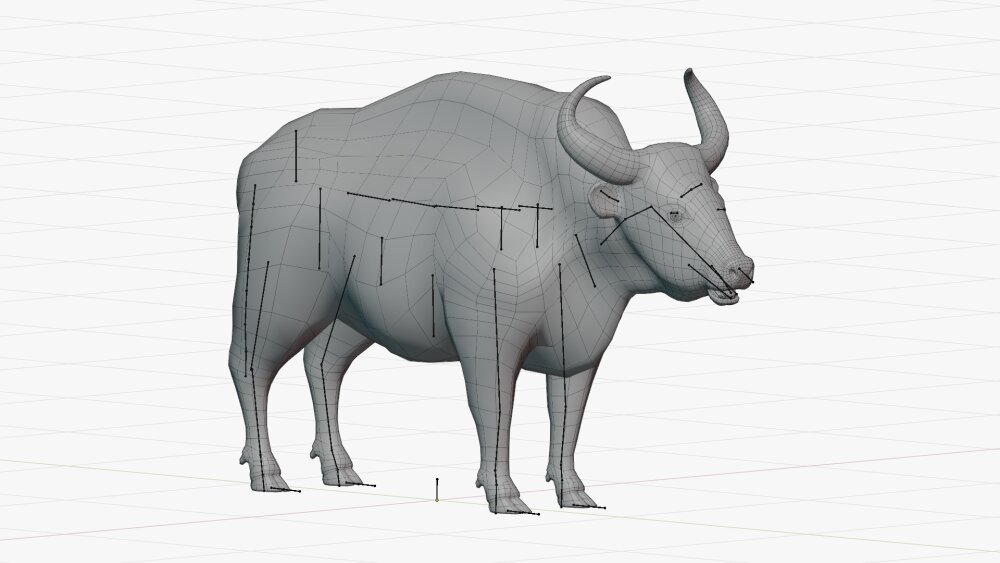 Gaur Indian Bison 3D model - Download Mammals on 3DModels.org