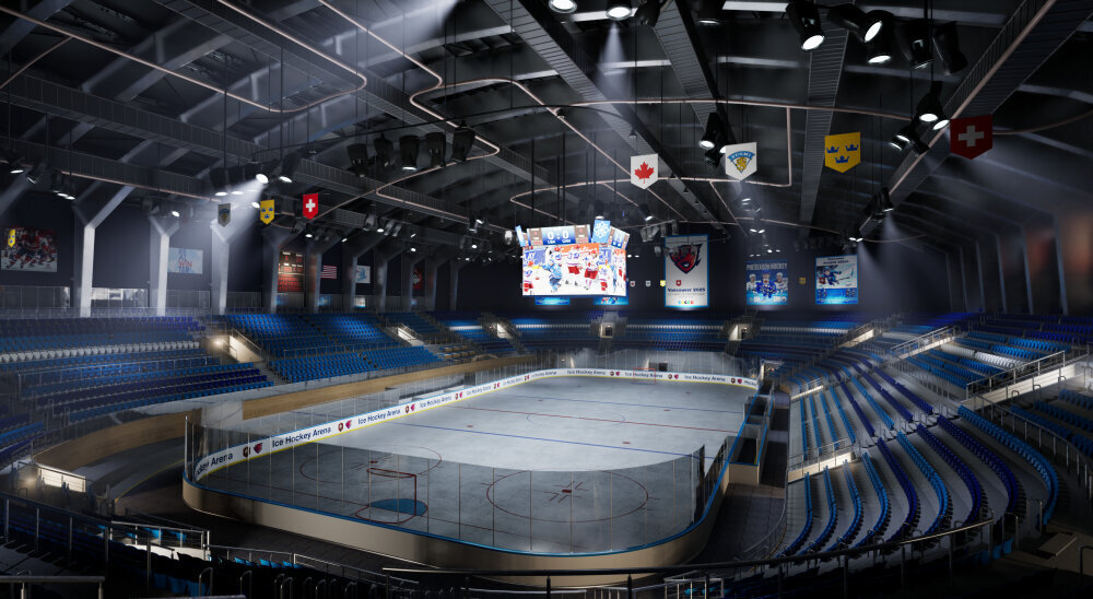 Ice Hockey Arena Stadium 3D model - Download Stadium on 3DModels.org