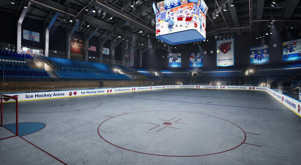 Ice Hockey Arena Stadium 3D model - Download Stadium on 3DModels.org
