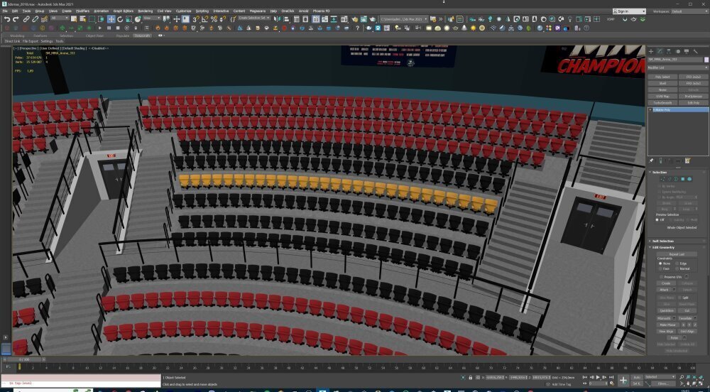 Mma Fight Arena Stadium Interior 3D model - Download Stadium on ...