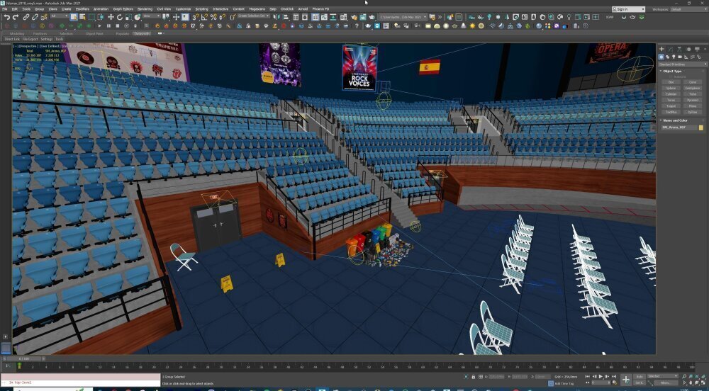 Concert Stage Arena Interior 3D model - Download Stadium on 3DModels.org