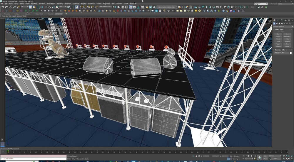 Concert Stage Arena Interior 3D model - Download Stadium on 3DModels.org