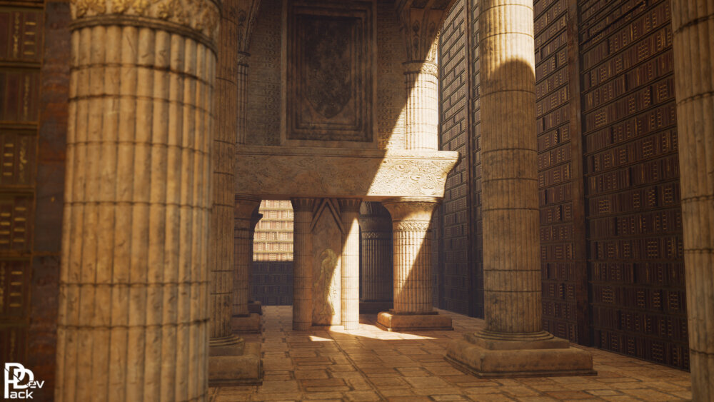 Biblioteca Antigua Con 43 Elementos Modelo 3D - Descargar ...