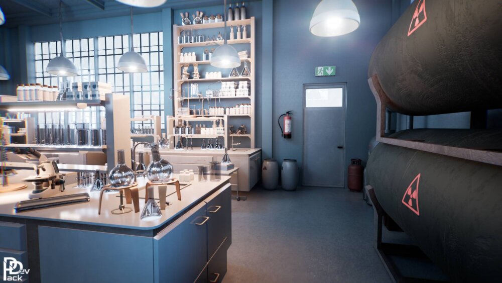 Chemical Laboratory Workshop 42 Assets 3D model - Download Game ...
