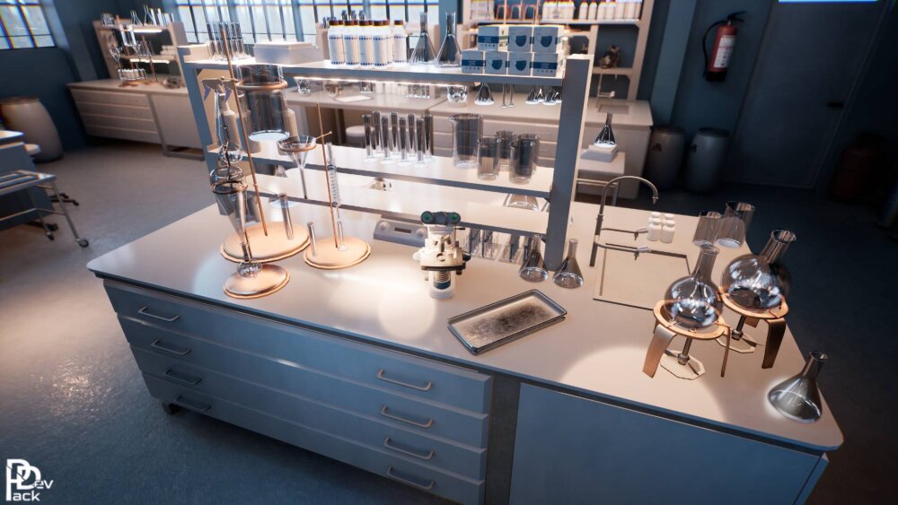 Chemical Laboratory Workshop 42 Assets 3D model - Download Game ...