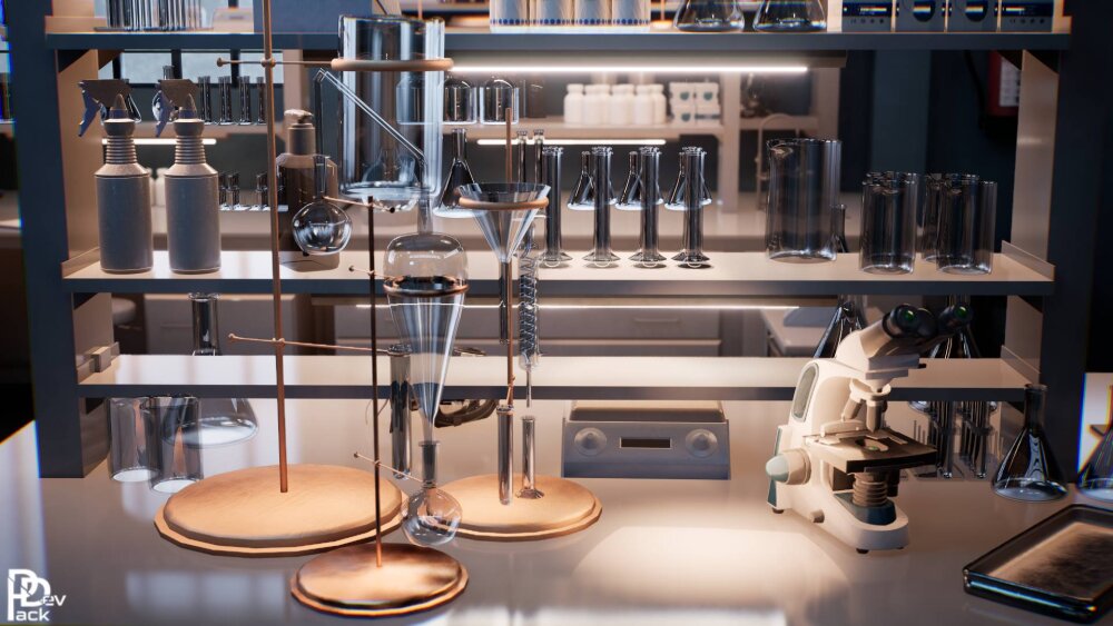Chemical Laboratory Workshop 42 Assets 3D model - Download Game ...