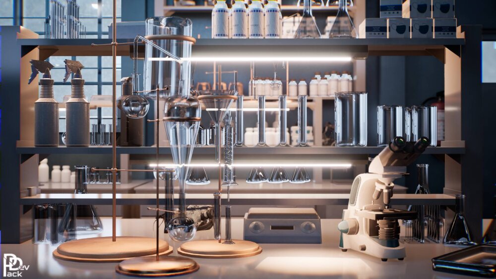 Chemical Laboratory Workshop 42 Assets 3D model - Download Game ...