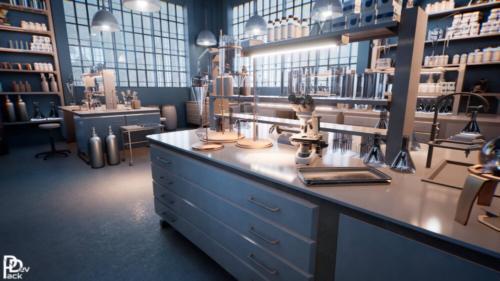 Chemical Laboratory Workshop 42 Assets 3D model - Download Game ...