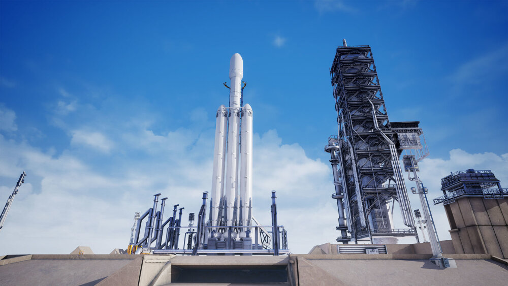 Rocket Launch Pad with Interior 3D model - Download Rockets on 3DModels.org