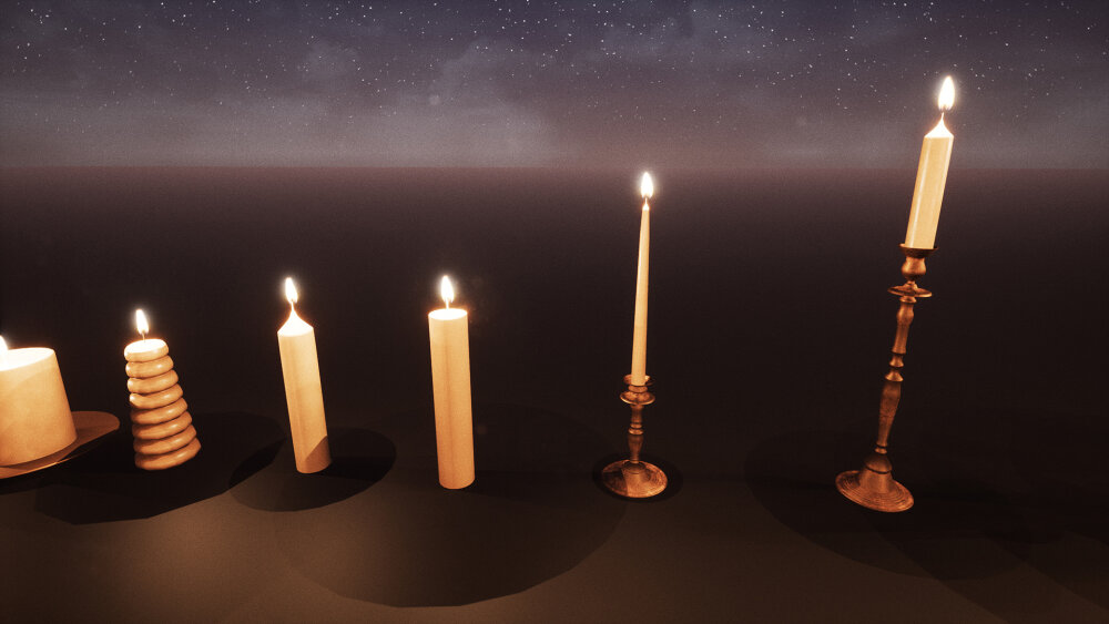 Candles Package 100 Variations 3D model - Download Decoration on ...