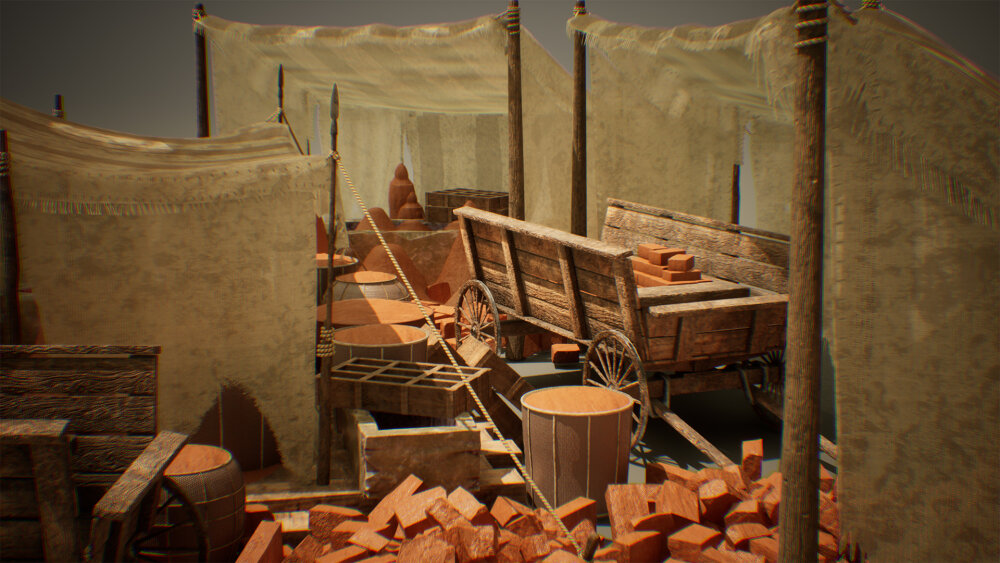 Medieval Clay Merchant 19 Assets 3D model - Download Game locations on ...