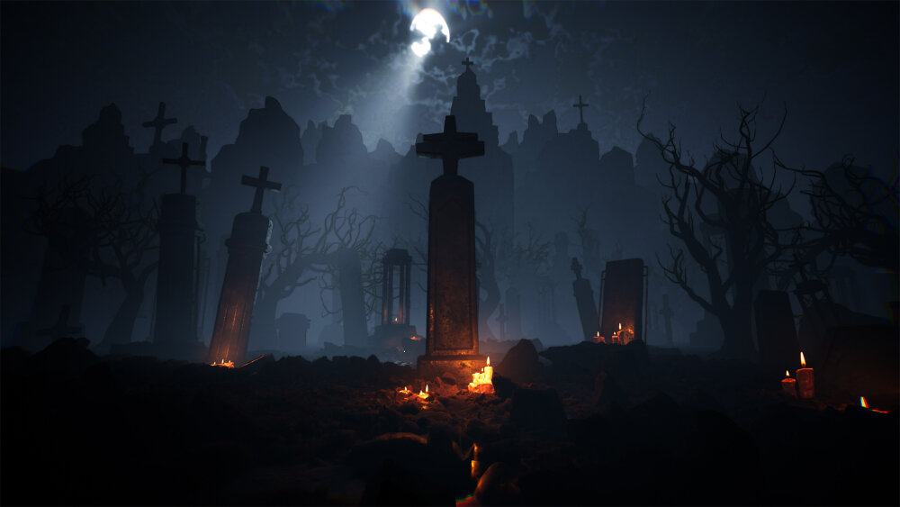 Cursed Graveyard 24 Assets 3D model - Download Game locations on ...