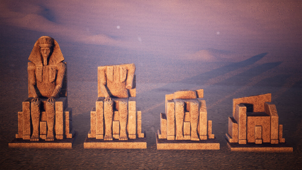 Ancient Egyptian Statues – 51 Assets 3D model - Download Game locations ...