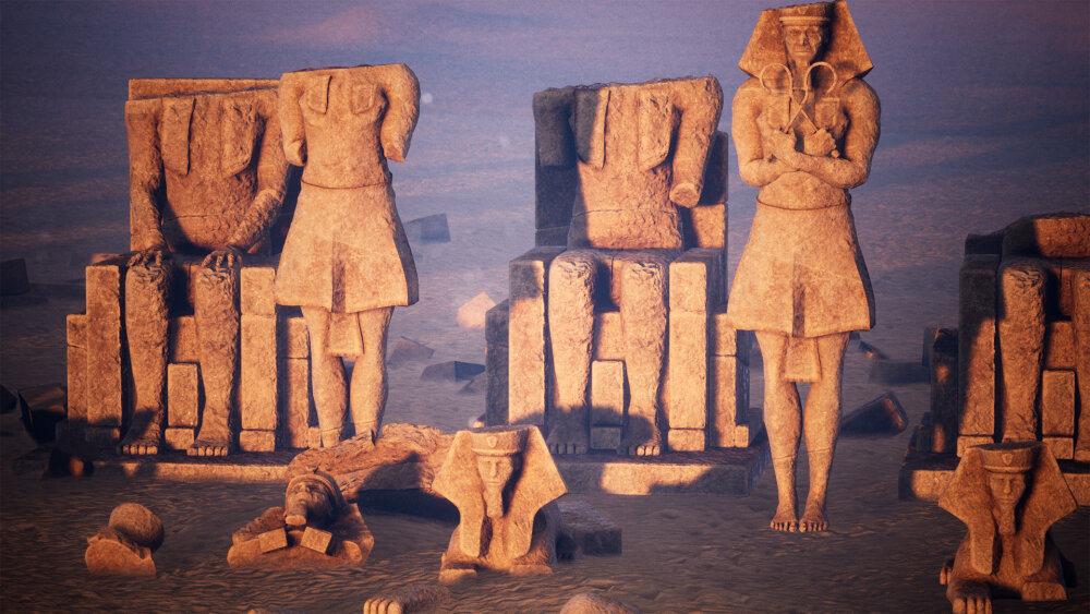 Ancient Egyptian Statues – 51 Assets 3D model - Download Game locations ...