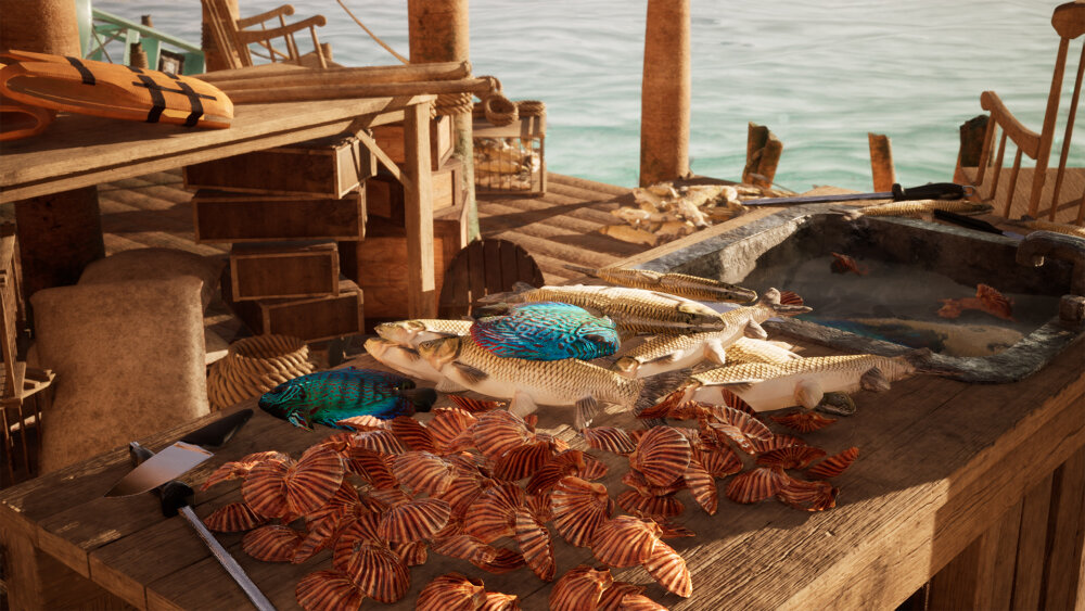 Fishing Dock 35 Assets 3D model - Download Game locations on 3DModels.org