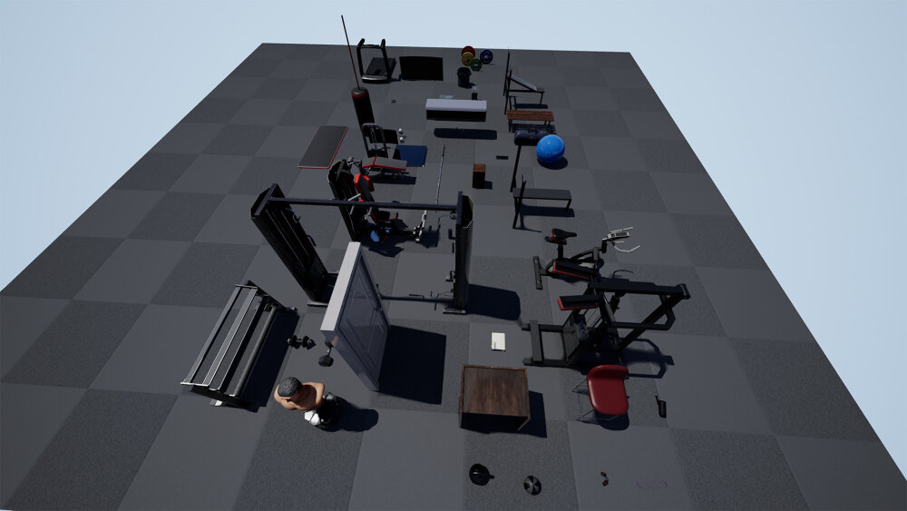 Gym Prop Package 3D model - Download Game locations on 3DModels.org
