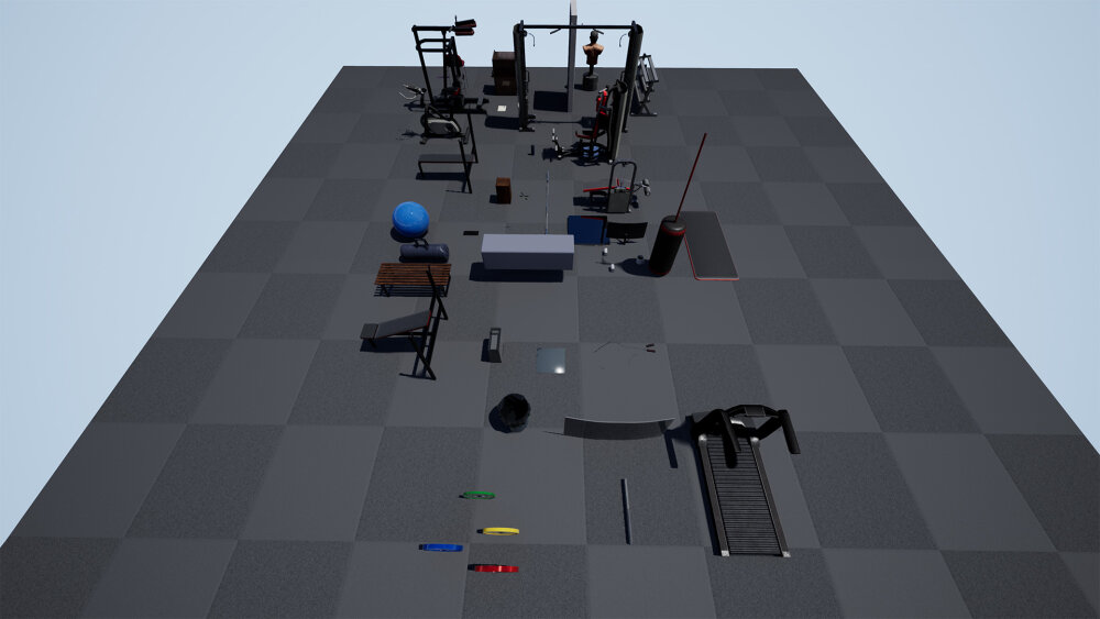 Gym Prop Package 3D model - Download Game locations on 3DModels.org