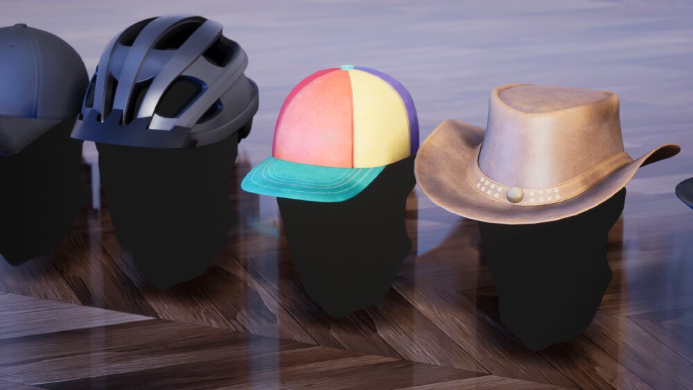 Hats and Caps 10 Props 3D model - Download Hats on 3DModels.org