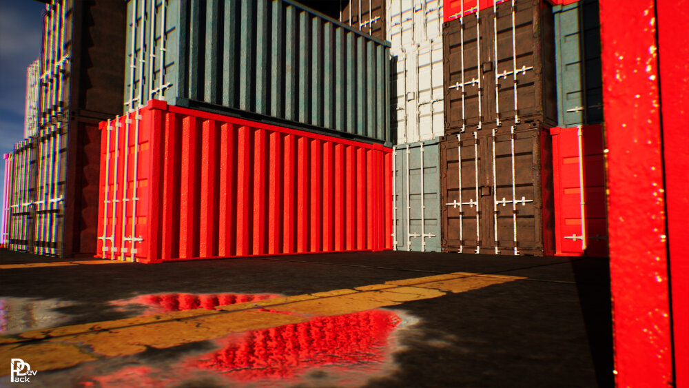 Industrial Containers 10 Assets 3D model - Download Game locations on ...