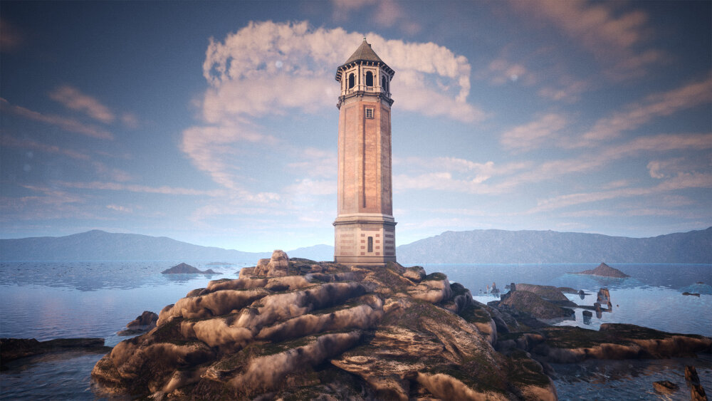 Lighthouse Island High Quality Environment 3D model - Download Game ...