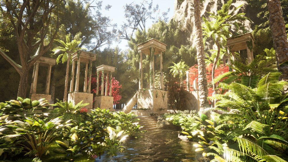 Lost Roman Temple 62 Assets 3D model - Download Game locations on ...