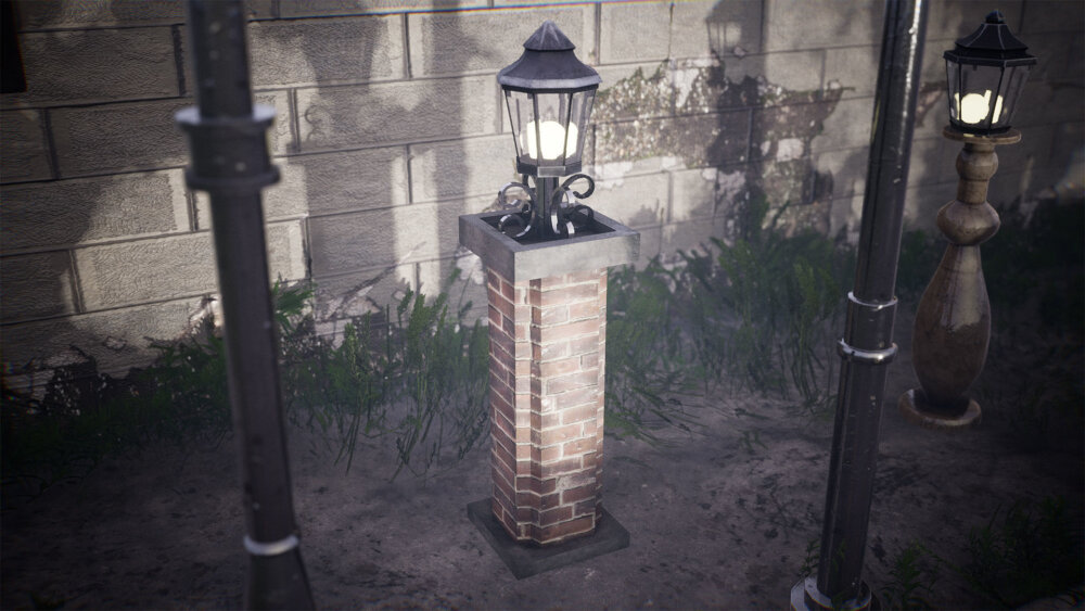 Modular Streetlights 46 Assets 3D model - Download Game locations on ...