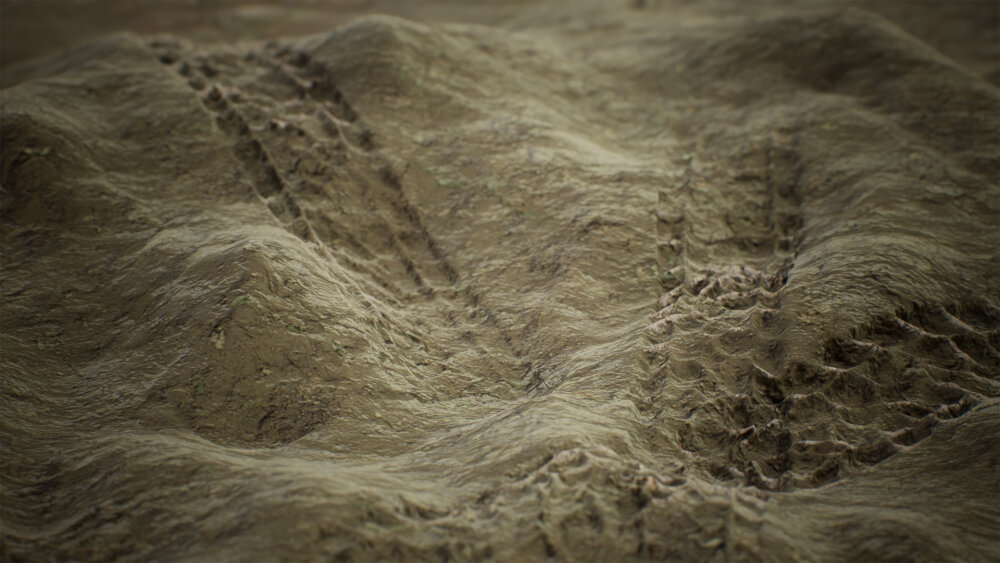 Mud with Tire Tracks – 16 Assets 3D model - Download Game locations on ...