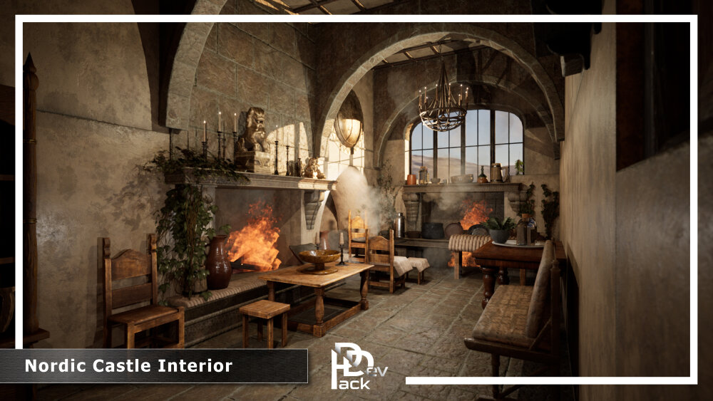 Nordic Castle Interior V1 82 Assests 3D model - Download Game locations ...