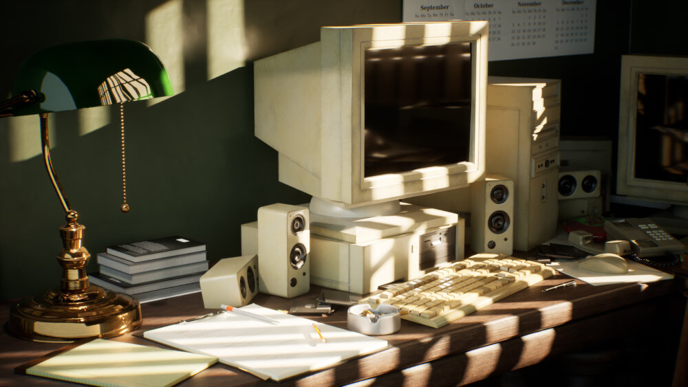 Old Office Props 33 Assets 3D model - Download Desktop Computer on ...