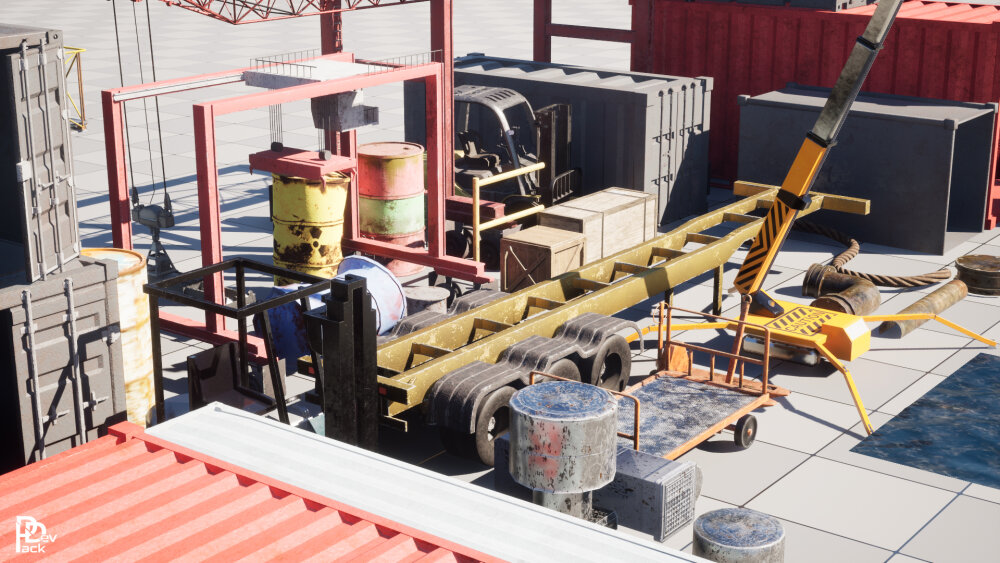Shipping Dock 37 Assets 3D model - Download Game locations on 3DModels.org