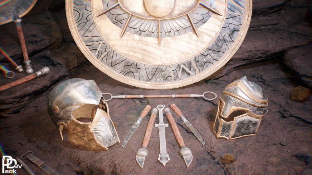 Spartan Weapons V2 23 Assets 3D model - Download Bladed Weapon on ...