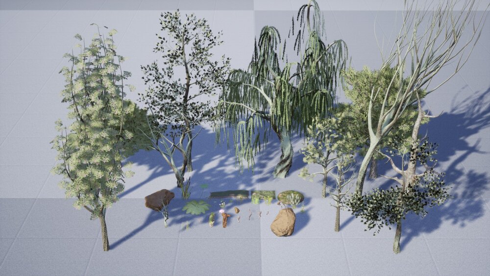 Swamp Environment 42 Assets 3D model - Download Game locations on ...