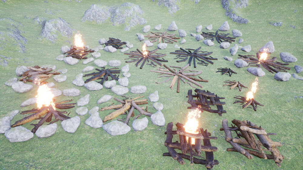 Campfires – Package 42 Assets 3D model - Download Hobbies on 3DModels.org