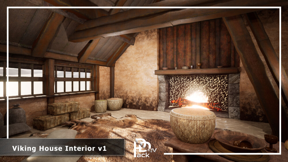 Viking House Interior V1 46 Assets 3D model - Download Game locations ...