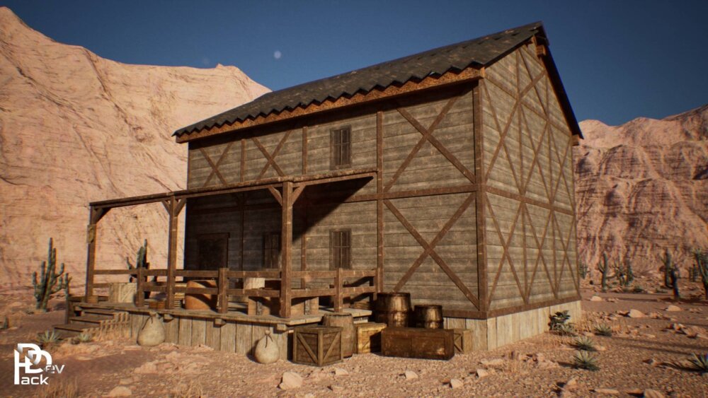 Wild West House V1 107 Assets 3D model - Download Buildings on 3DModels.org