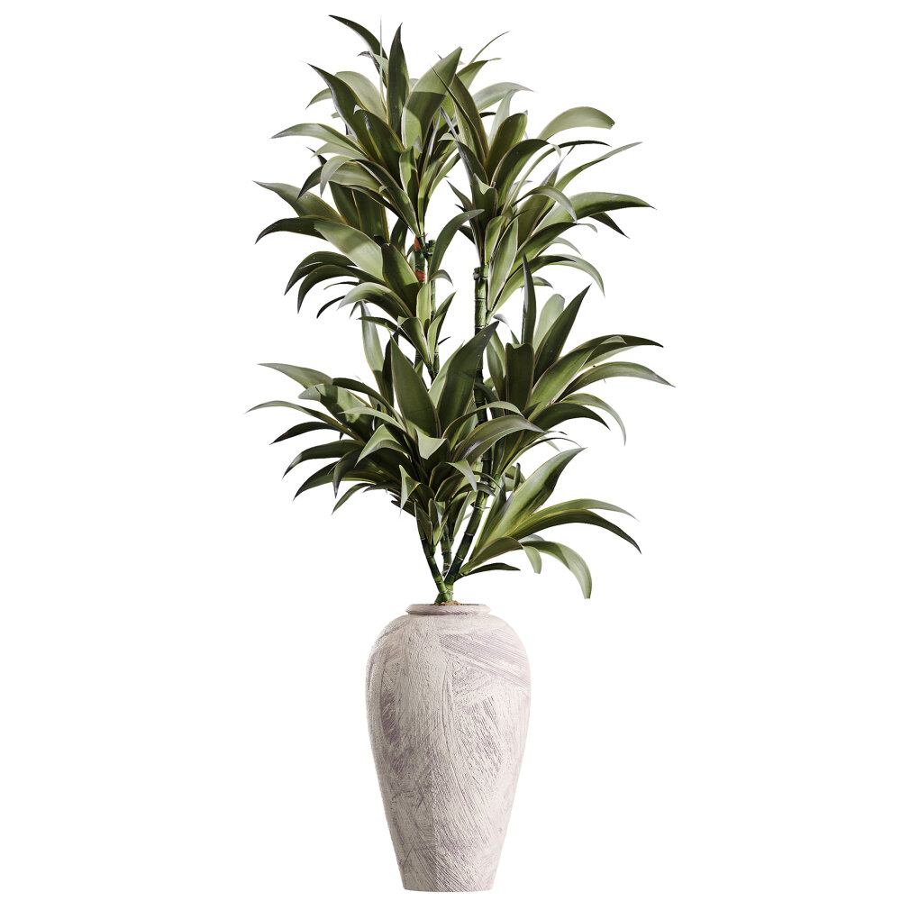 Assorted Potted Faux Palm and Ficus Trees 3D model - Download ...