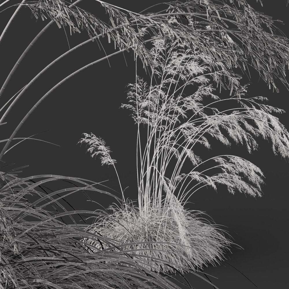 Golden Oats Grasses 3D model - Download Grass on 3DModels.org