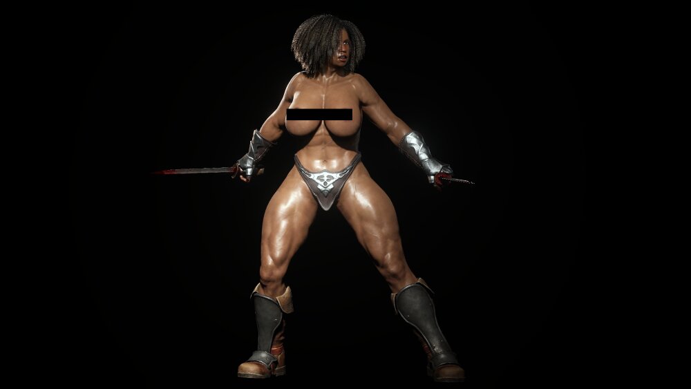 Gladiator Aretha The Amazon 3D model - Download on 3DModels.org