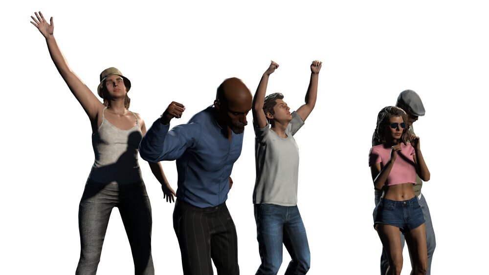 Low-poly Cheering Crowd 3D model - Download People on 3DModels.org