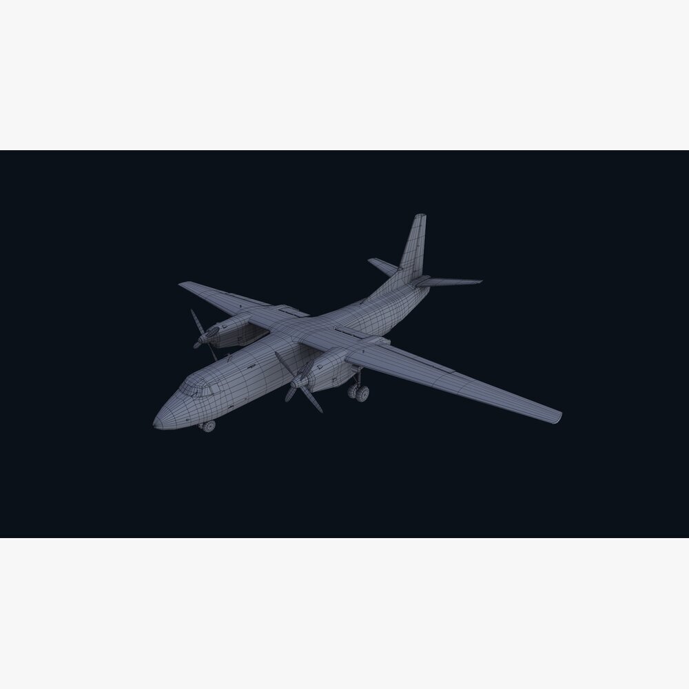 AN 26 Curl VR AR Low poly 3D model - Download Transport on 3DModels.org