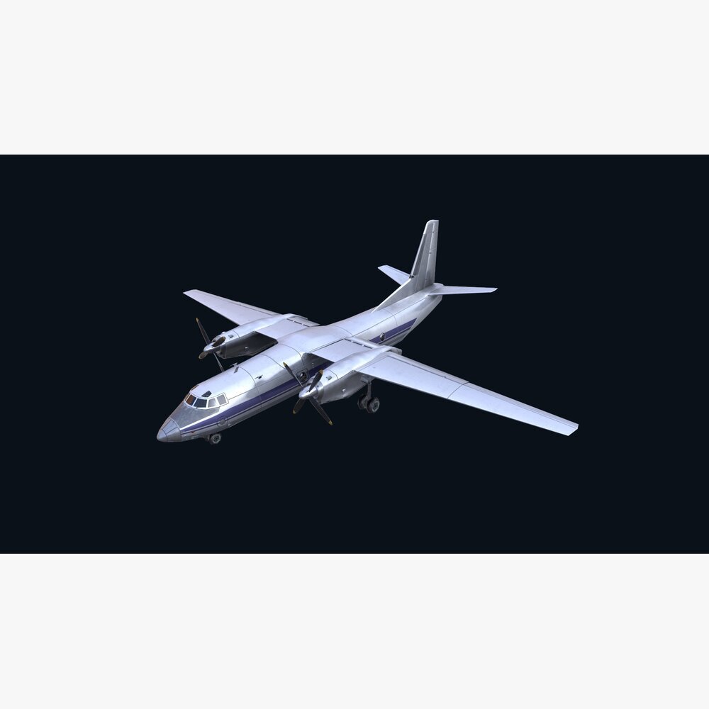 AN 26 Curl VR AR Low poly 3D model - Download Transport on 3DModels.org